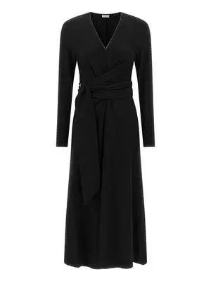 Brunello Cucinelli Shiny Collar' Dress - Black