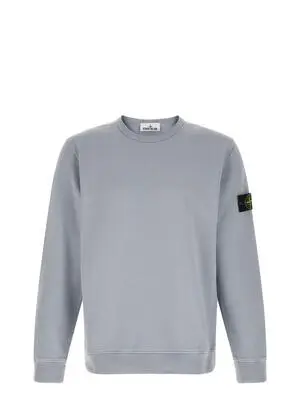 Stone Island Crewneck Sweatshirt With Badge Detail - Gray