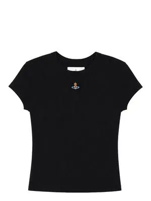 VIVIENNE WESTWOOD T-shirt Cropped Con Logo
