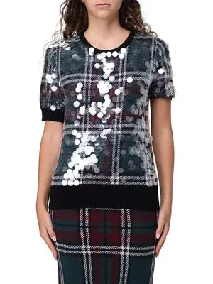 N° 21 Sequin-embellished Tartan Virgin Wool Knit Top - Multicolor
