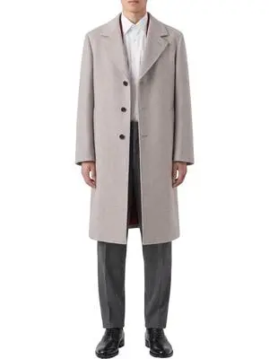 Brunello Cucinelli Single-breasted Wool Coat With Classic Lapels - Ruby