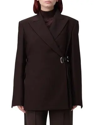 Sportmax Short Wrap Blazer In Stretch Viscose With Peak Lapels - Brown