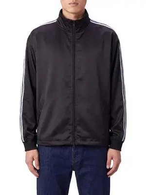Y3 Technical Fabric Zip-up Sweatshirt With High Neck And 3-stripes Logo - Black