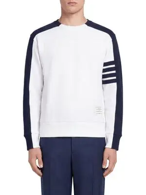 Thom Browne Striped 4-bar Cotton Sweatshirt - Multicolor