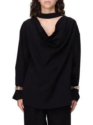 SIMONA CORSELLINI Draped Cowl Neck Sweater - Black