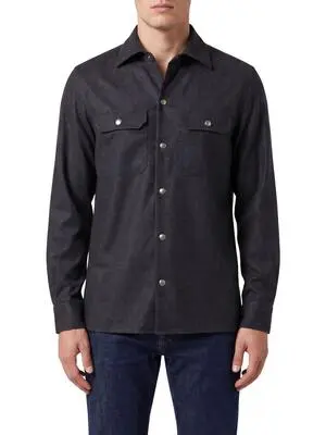 Brunello Cucinelli Wool Shirt Jacket With Patch Pockets And Button Closure - Grey 1