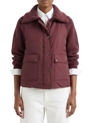 Brunello Cucinelli Padded Wool-knit Cardigan With Patch Pockets - Brown