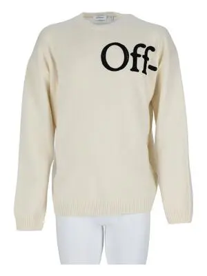 Off-White Wool-blend Sweater - Ivory