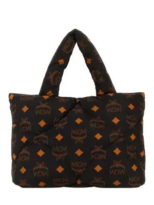 Mcm Nylon München Shopping Handbag Mini - Printed