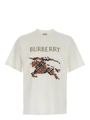Burberry Burberry Men Cross Stitch T-Shirt White
