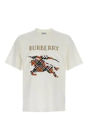 Burberry Burberry Men Cross Stitch T-Shirt White