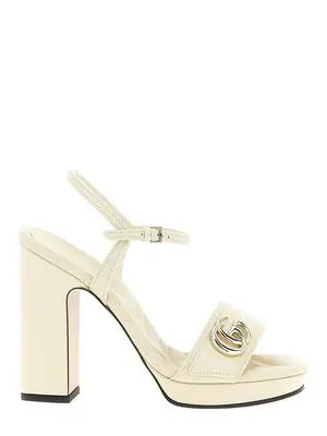 Gucci Doppia G' Sandals - White