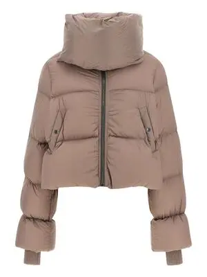 Rick Owens Funnel Neck' Down Jacket - Pink