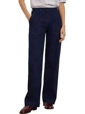 NIC+ZOE Petite Highland High Rise Wide Leg Jeans - Midnight