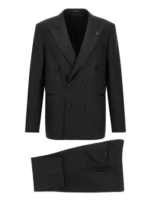 Tagliatore Bruce' Tuxedo Dress - Black