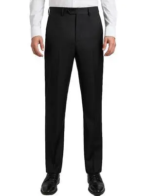 Santorelli Roma2 Super 130's Bi-stretch Wool Trousers - Black
