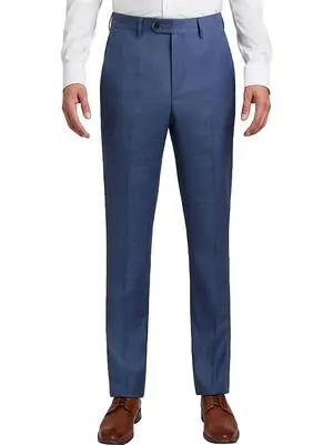 Santorelli Santorelli Roma2 Super 130's Bi-Stretch Wool Trousers Blue