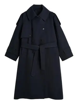 SKALL STUDIO Mahsa Cotton Trenchcoat - Navy