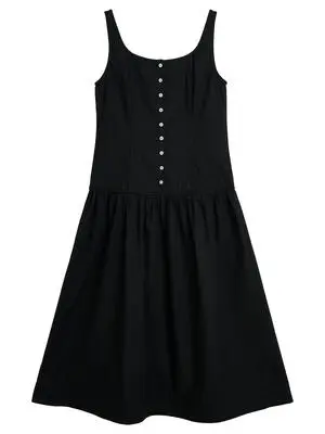 SKALL STUDIO Helmine Cotton Corsage Dress - Black