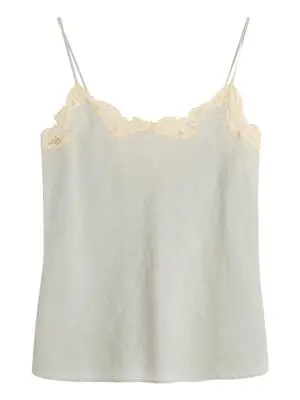 SKALL STUDIO Amour Linen-cotton Singlet - Light Blue