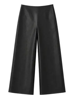 STUDIO CONSTANCE Leather Capri Pants - Black