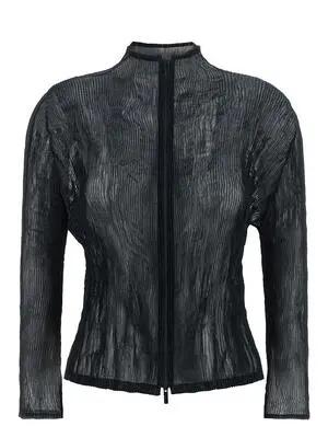 Issey Miyake Chiffon Twist 1 Cardigan - Black