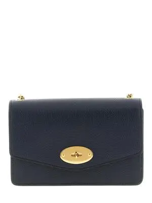 Mulberry Small 'darley' Shoulder Bag In Leather - Blue