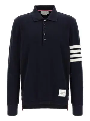 Thom Browne Thom Browne Men '4Bar' Polo Shirt Blue