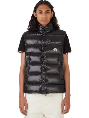 Moncler Tibb Down Vest Jacket - Black