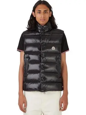 Moncler Tibb Down Vest Jacket - Black