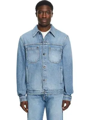 Off-White Half Arrow Denim Skate Jacket - Blue