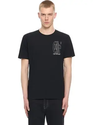 Off-White Off-White Men Outline Double Arrow Slim T-Shirt Black