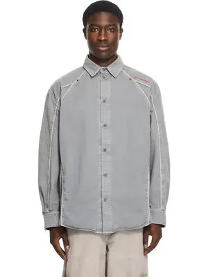 Off-White Garment-dyed Sporty Shirt - Gray