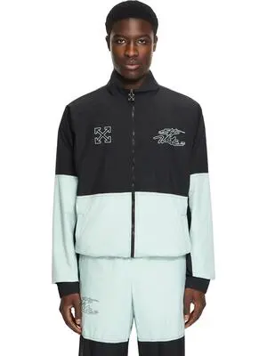 Off-White Marker Nylon Relaxed Tracktop - Black