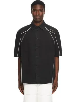 Off-White Garment-dyed Sporty Bowling Shirt - Black