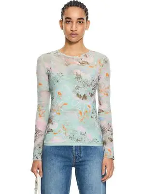 OFF-WHITE Off-White Women Light Jersey Storytelling Double Top
