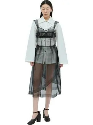 MAISON MARGIELA Tulle Midi Dress - Black
