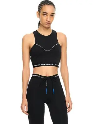 Off-White Logoband Crop Top - Black