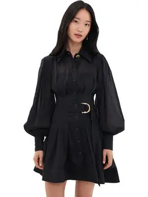 Aje Rosanna Mini Shirt Dress - Black