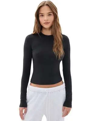 SKIMS Long Sleeve T-shirt - Soot
