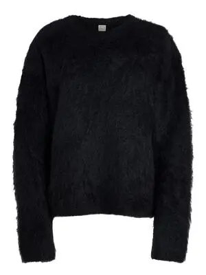 TOTEME Alpaca-blend Boxy Sweater - Black