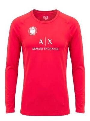 EA7 T-shirt Size Polyamide, Elastane - Red
