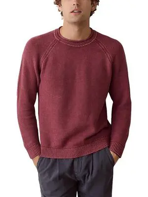Marine Layer Garment Dye Roll Neck Sweater - Cabernet