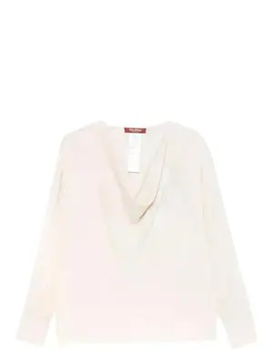 MAX MARA Cowl-neck Long-sleeve Blouse