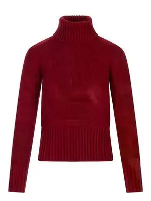 Fedeli Derby Edera Turtleneck Sweater - Red