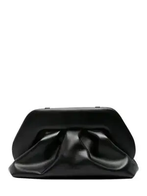 THEMOIRE Bios Ruched Clutch Bag Black