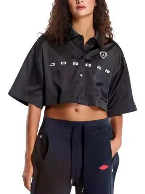 JORDAN Flight Cropped Shirt - Black