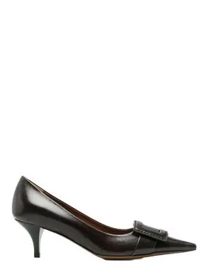 Roberto Festa Buckle-detail Pointed-toe Pumps - Brown