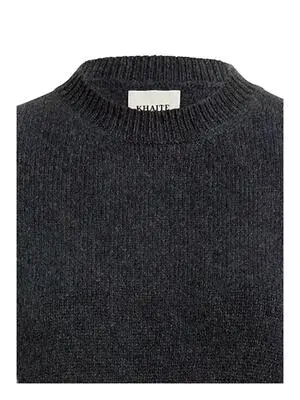 Khaite Cashmere Leta Pullover Sweater - Grey
