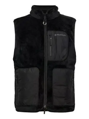 Moncler Reversible Fleece-texture Gilet - Black